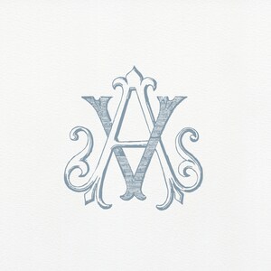 AV Vintage Monogram · VA Duogram · AV Classic Wedding Monogram ...