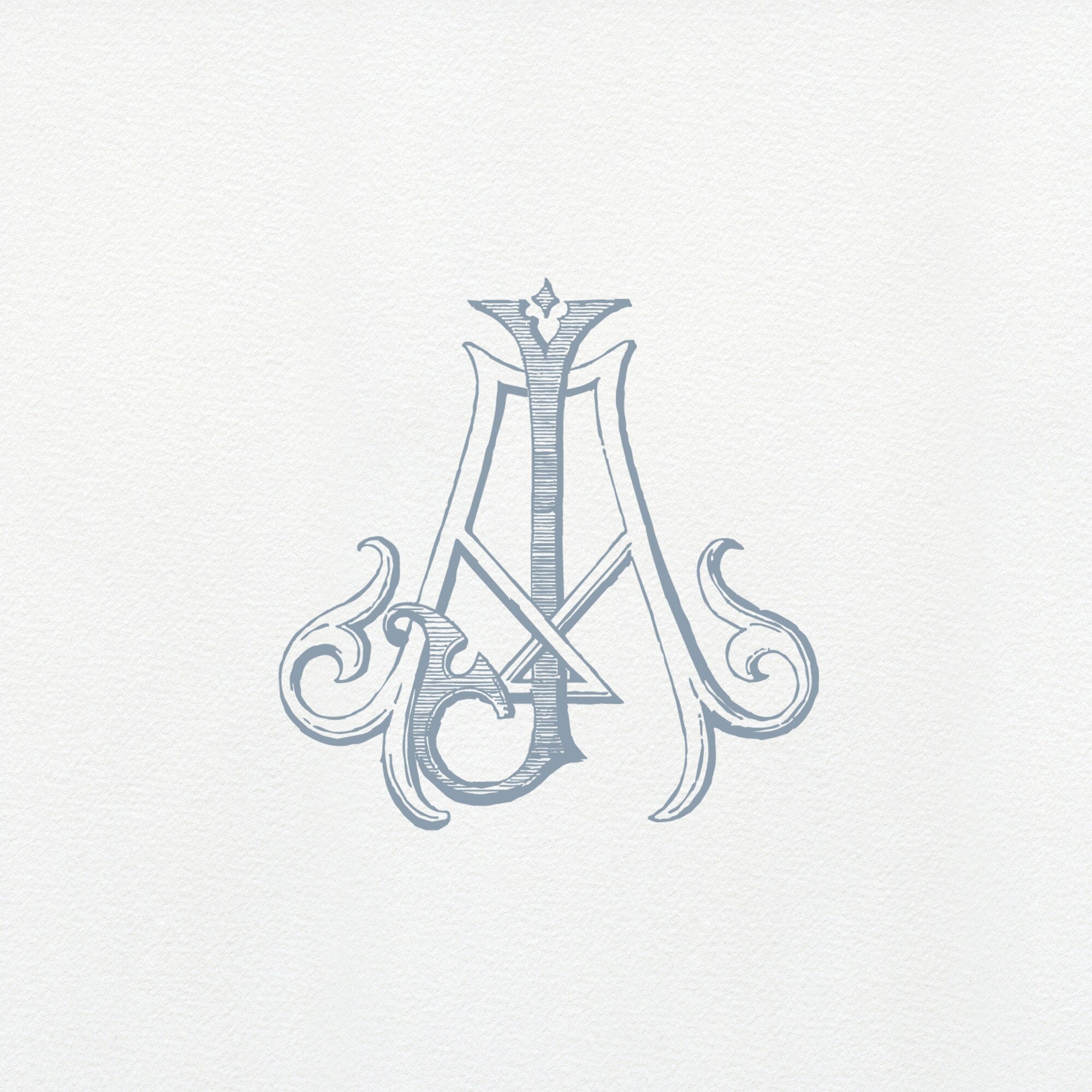 AJ Vintage Wedding Monogram JA Classic Monogram Vintage - Etsy UK