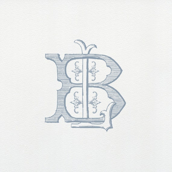BL Vintage Wedding Monogram LB Classic Monogram Vintage - Etsy