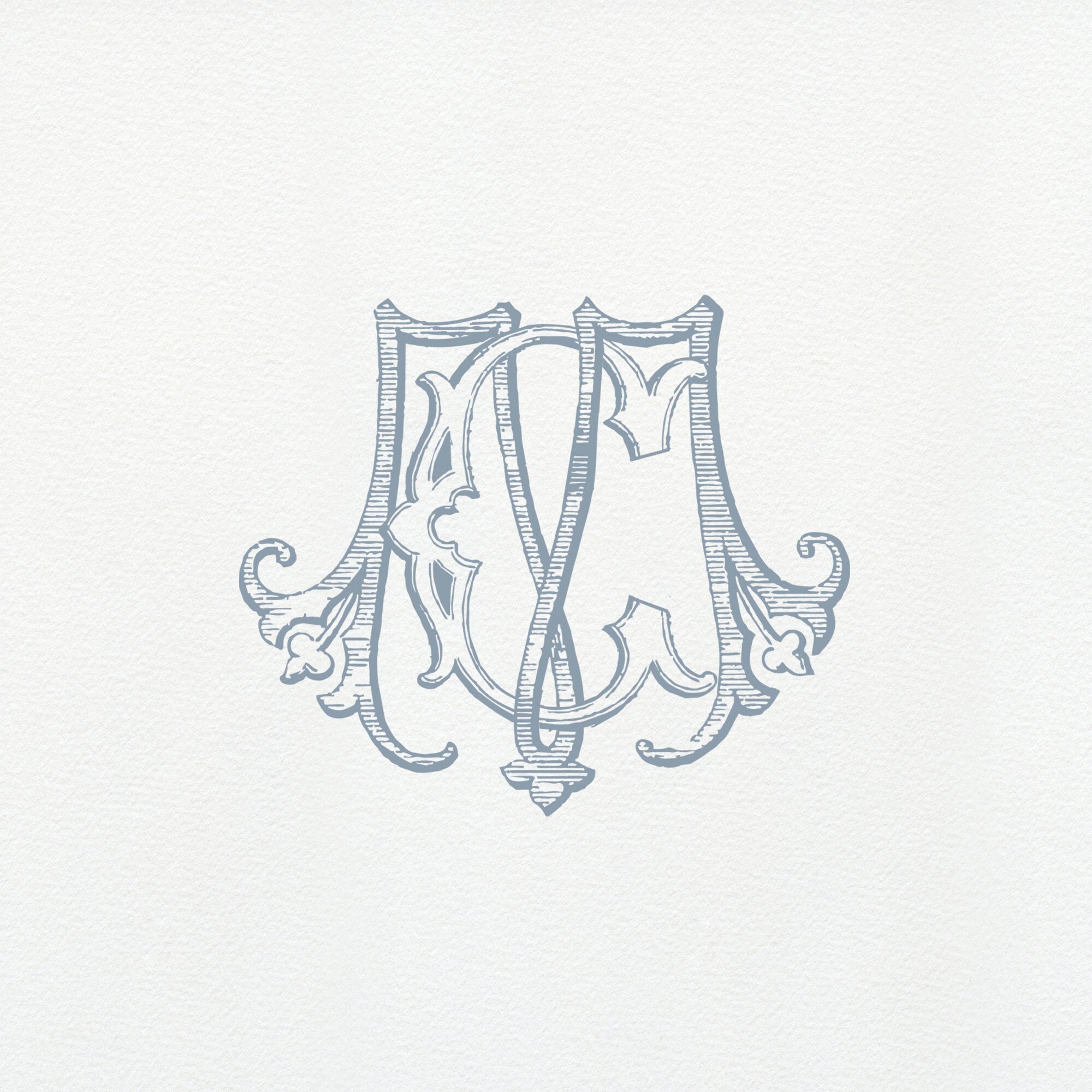 MC Vintage Wedding Monogram CM Classic Monogram Vintage | Etsy