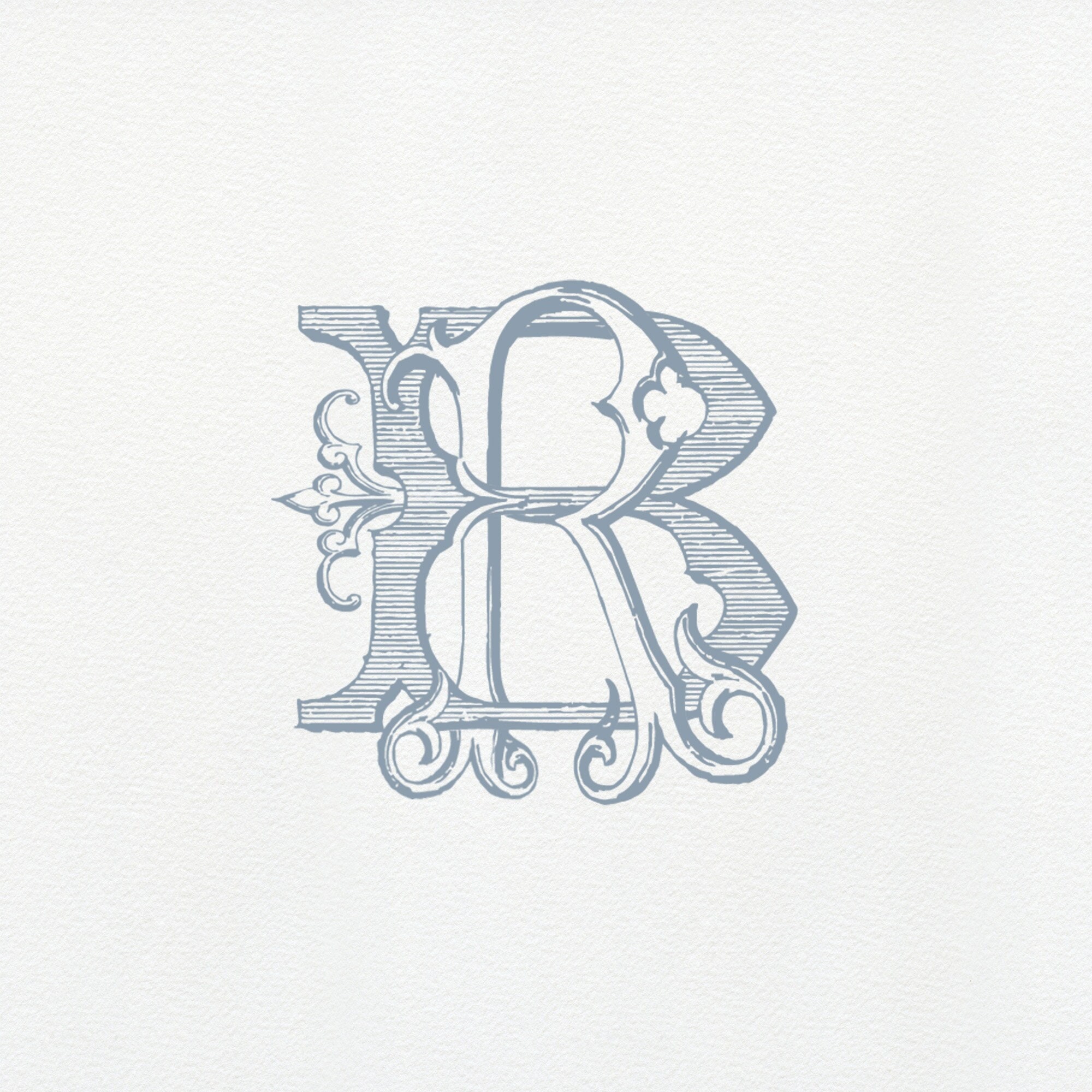 RB Vintage Wedding Monogram BR Classic Monogram Vintage - Etsy