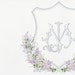 Lilacs Wedding Crest Blue and Lilac Watercolor Monogram - Etsy
