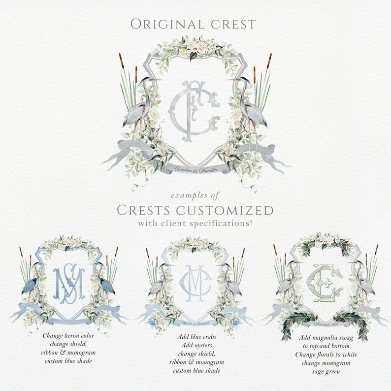 Semi-custom Crest Design Customized Crest Bespoke Crest - Etsy