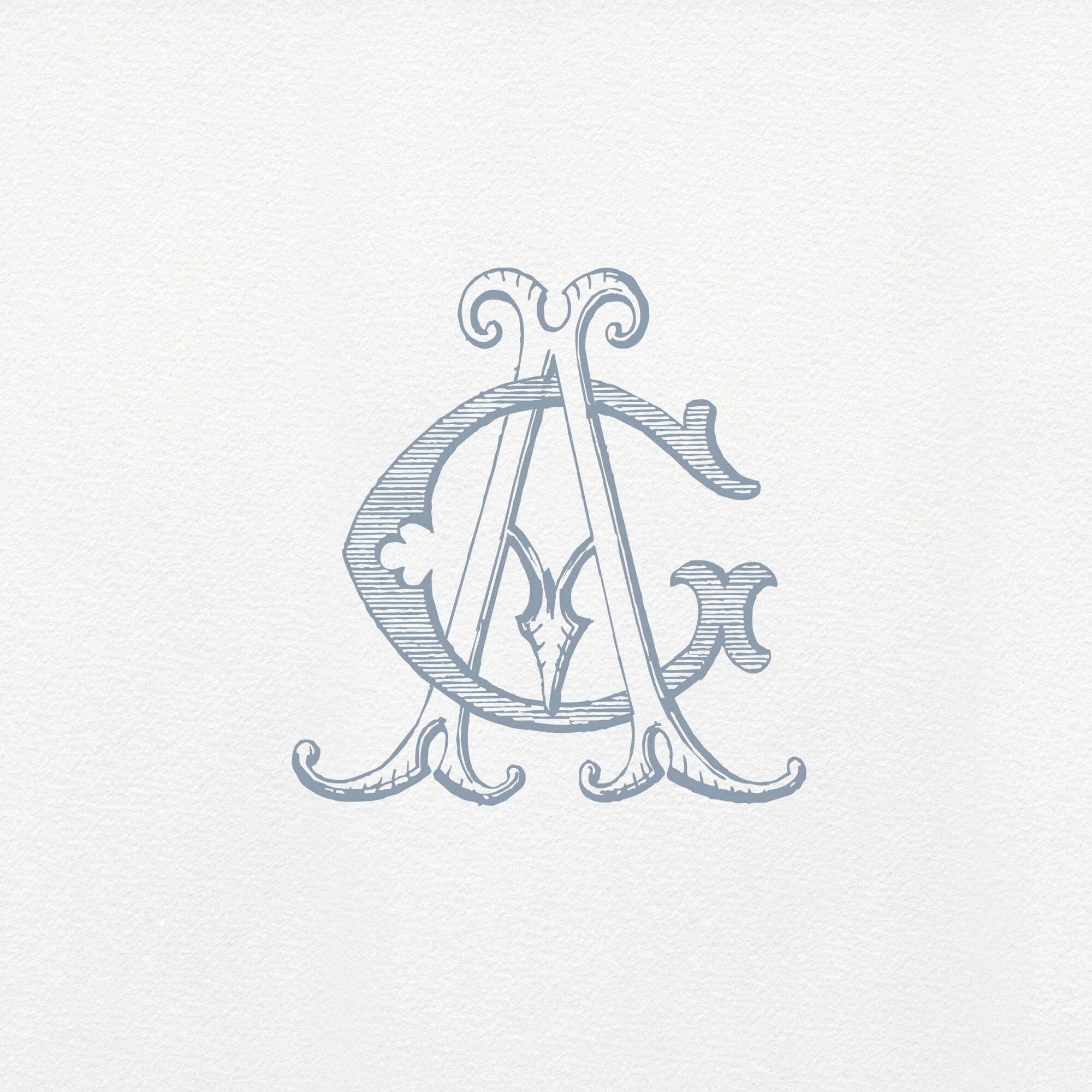 AG Classic Monogram GA Wedding Monogram Vintage Monogram | Etsy