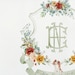 Sage Green Fall Watercolor Wedding Crest Monogram Monogram - Etsy