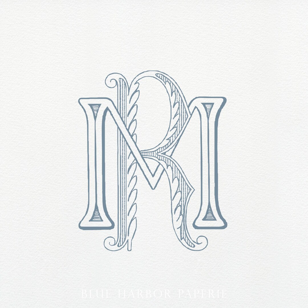 Vintage MR Monogram: Classic Wedding Duogram (digital Download) - Etsy