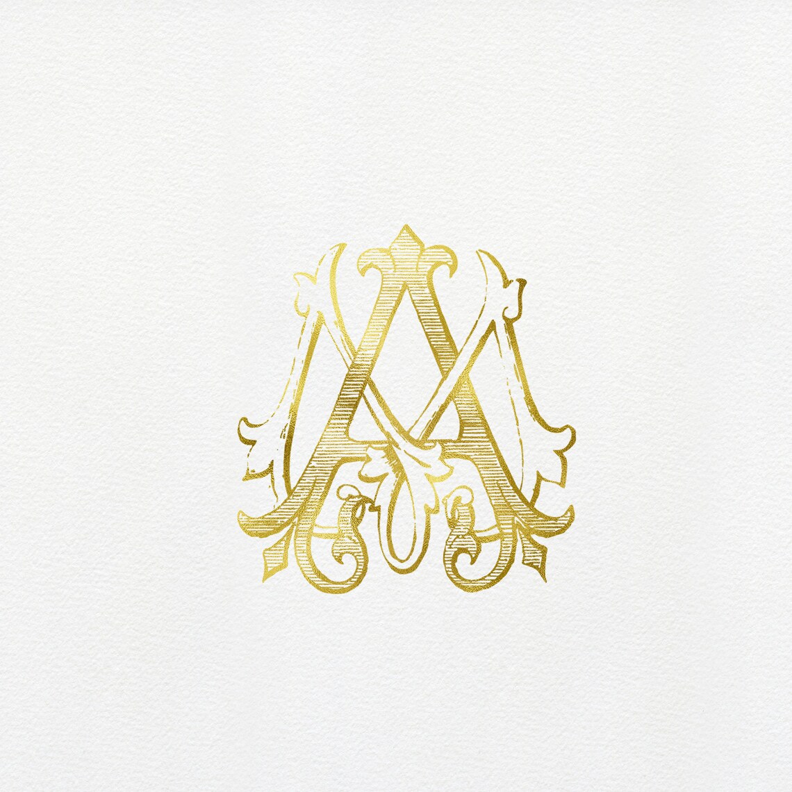 AM Classic Monogram MA Wedding Monogram Vintage Monogram - Etsy