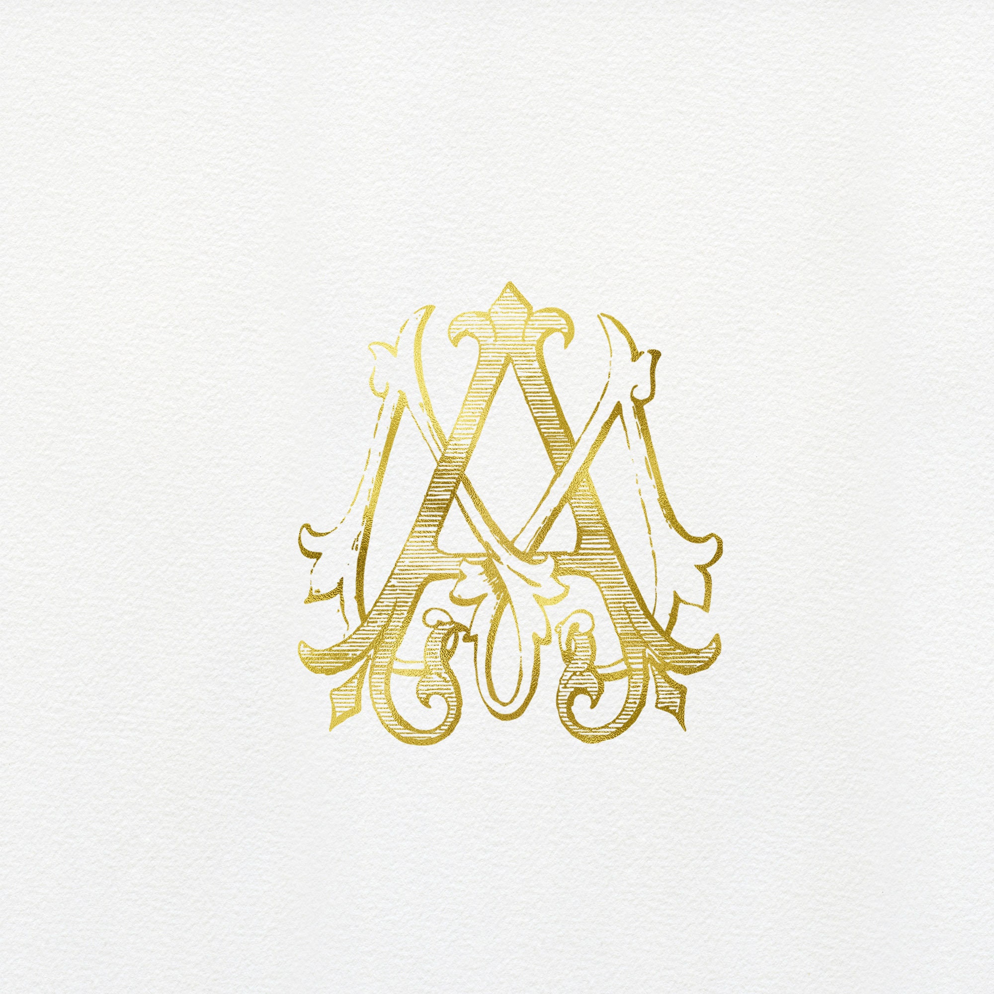 AM Classic Monogram MA Wedding Monogram Vintage Monogram - Etsy
