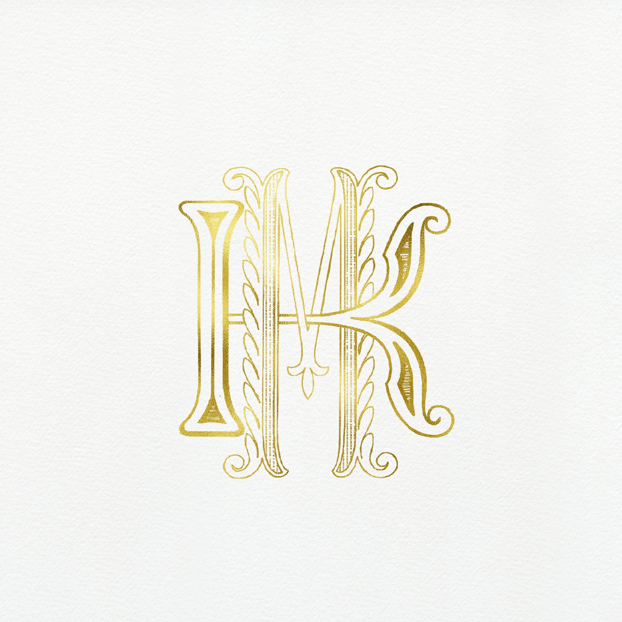 Vintage KM Monogram: Classic Wedding Duogram (digital Files) - Etsy