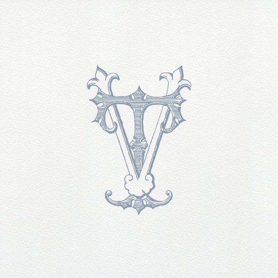 VT Vintage Wedding Monogram TV Classic Monogram Vintage - Etsy