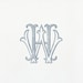 HW Vintage Monogram WH Duogram HW Classic Wedding Monogram Interlocking ...