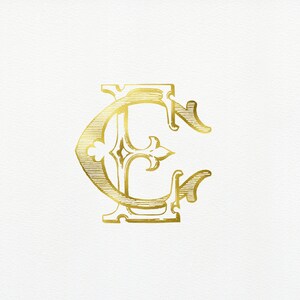 Vintage CE/EC Interlocked Monogram: Classic Wedding Duogram (digital ...