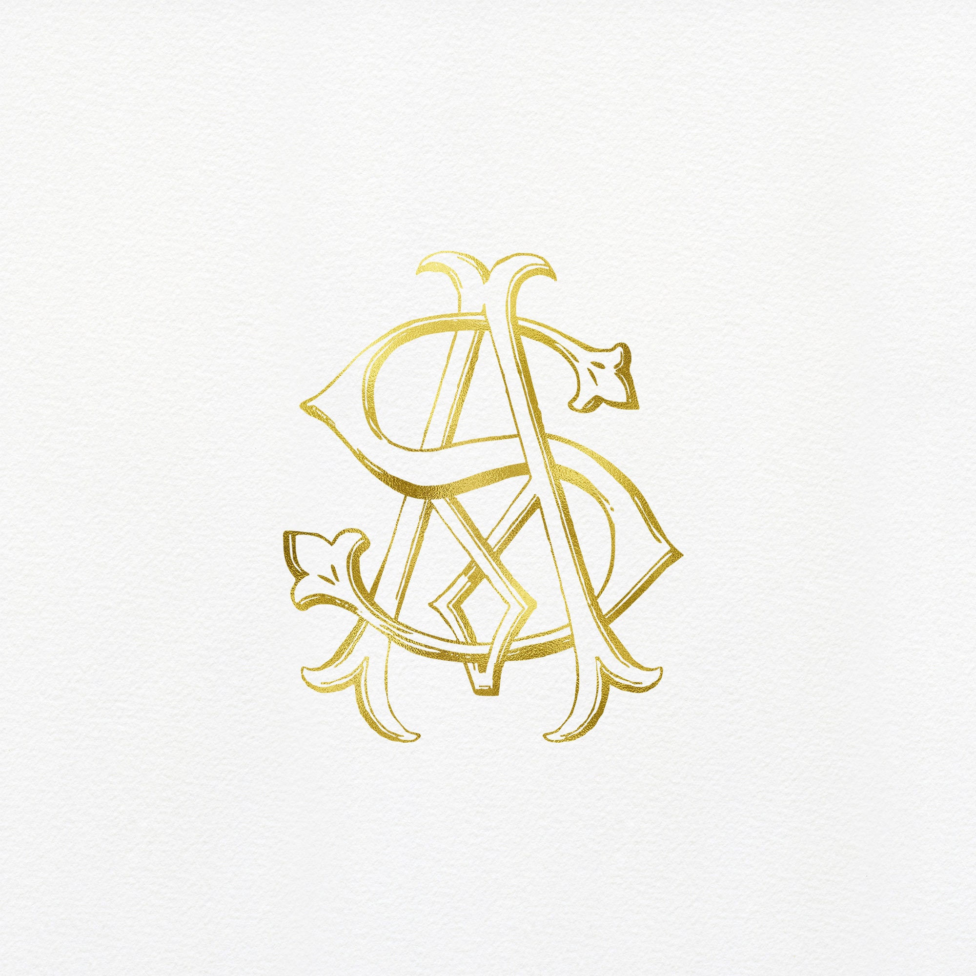 Vintage AS/SA Interlocked Monogram: Classic Wedding Duogram (digital ...