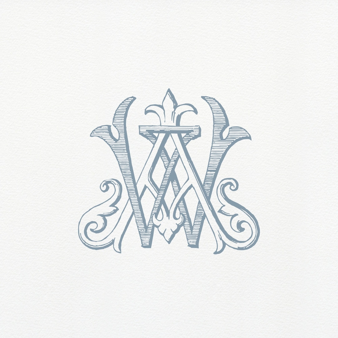 AW Vintage Monogram · WA Duogram · AW Classic Wedding Monogram ...