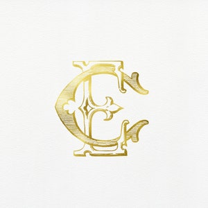Vintage CE/EC Interlocked Monogram: Classic Wedding Duogram (digital ...