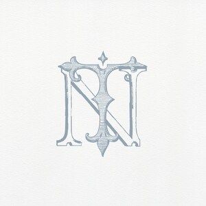 NT / TN Monogram · Wedding Monogram · Vintage Monogram · Classic ...