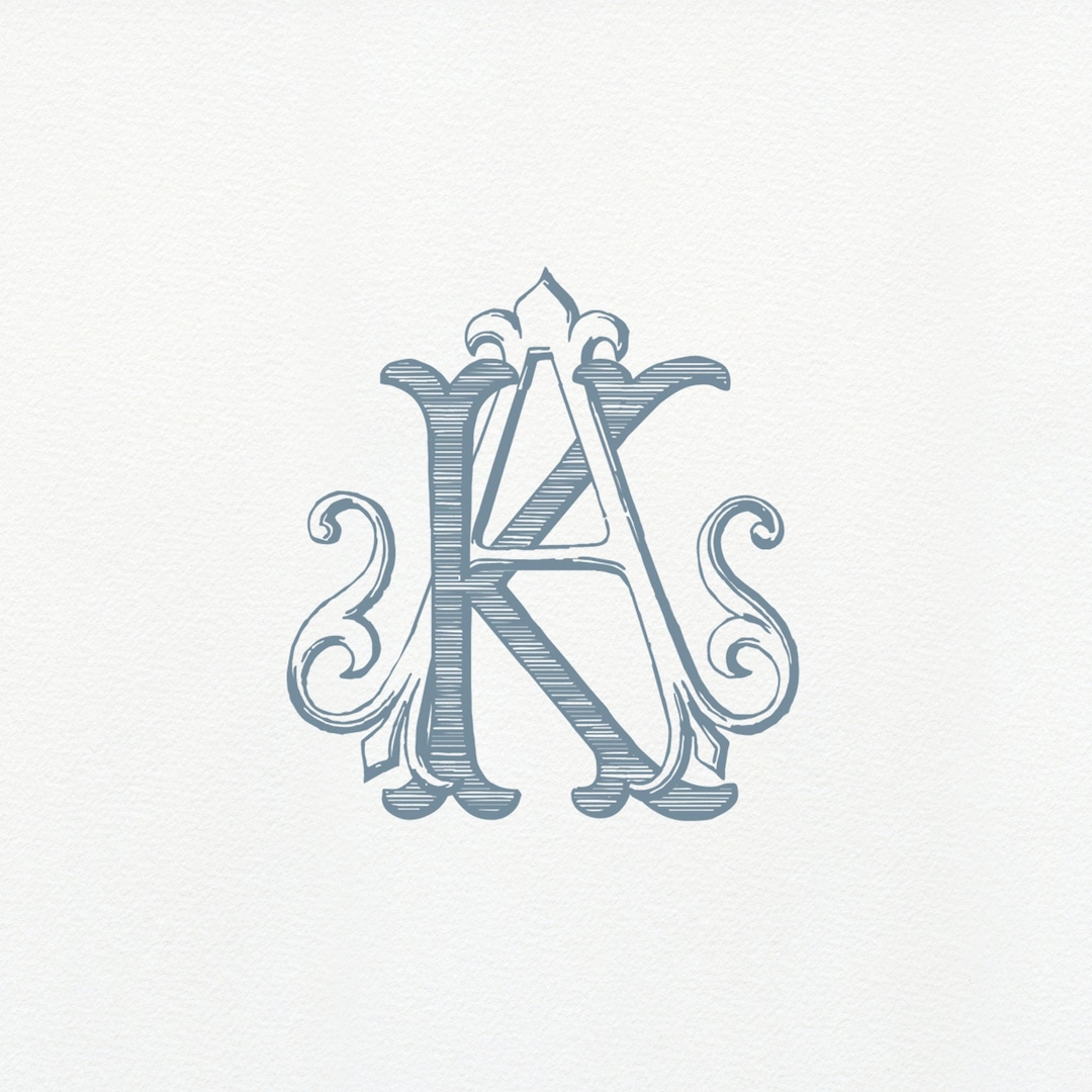 AK Vintage Monogram · AK Duogram · KA Classic Wedding Monogram ...