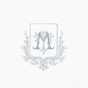 Vintage Wedding Crest | Monogram Logo | Antique Artwork Wedding ...