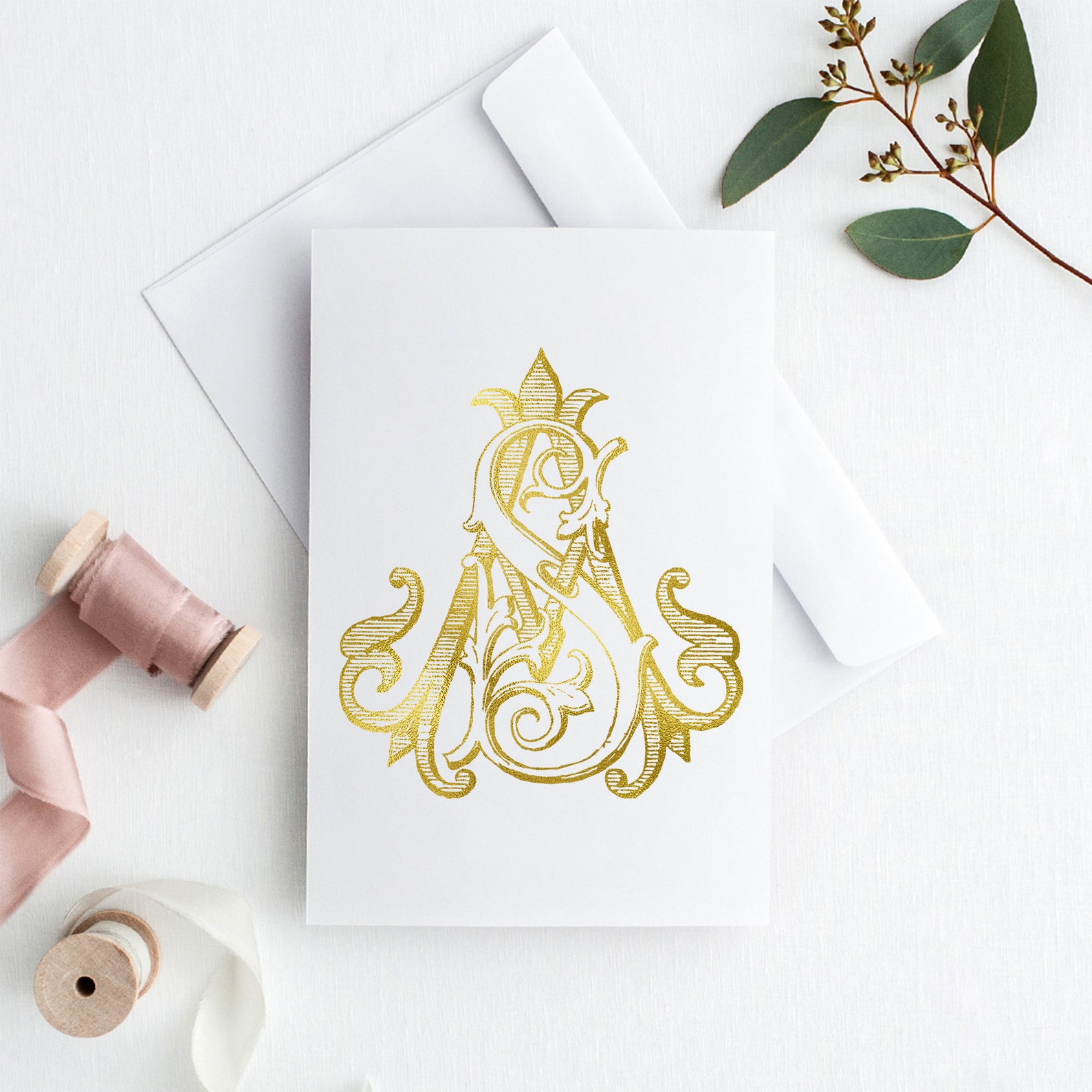 Vintage AS/SA Interlocked Monogram: Classic Wedding Duogram (digital ...