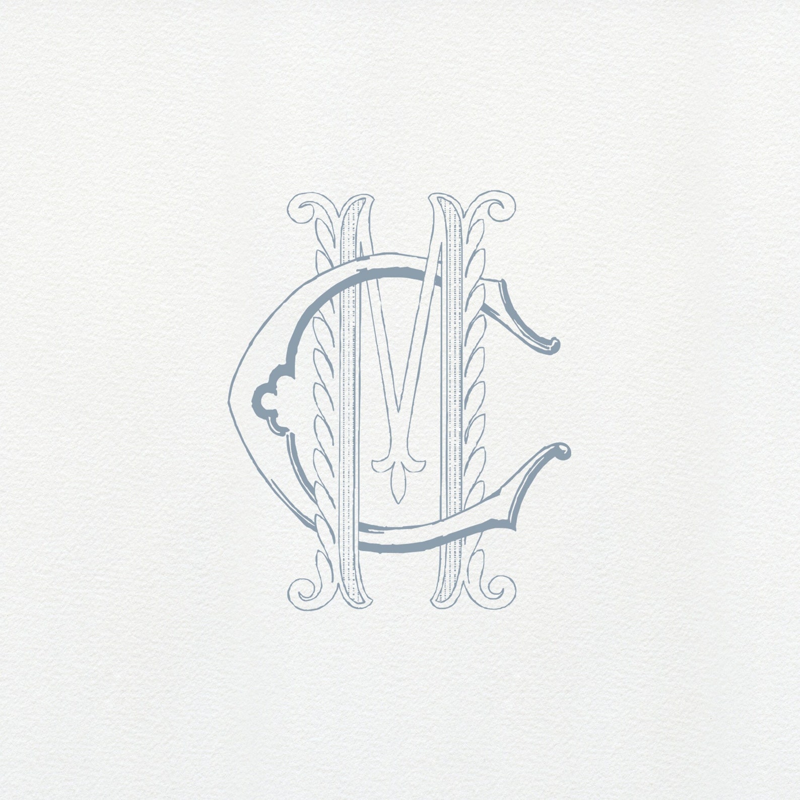 CM vintage Monogramme de mariage Mc Classic Monogram - Etsy France