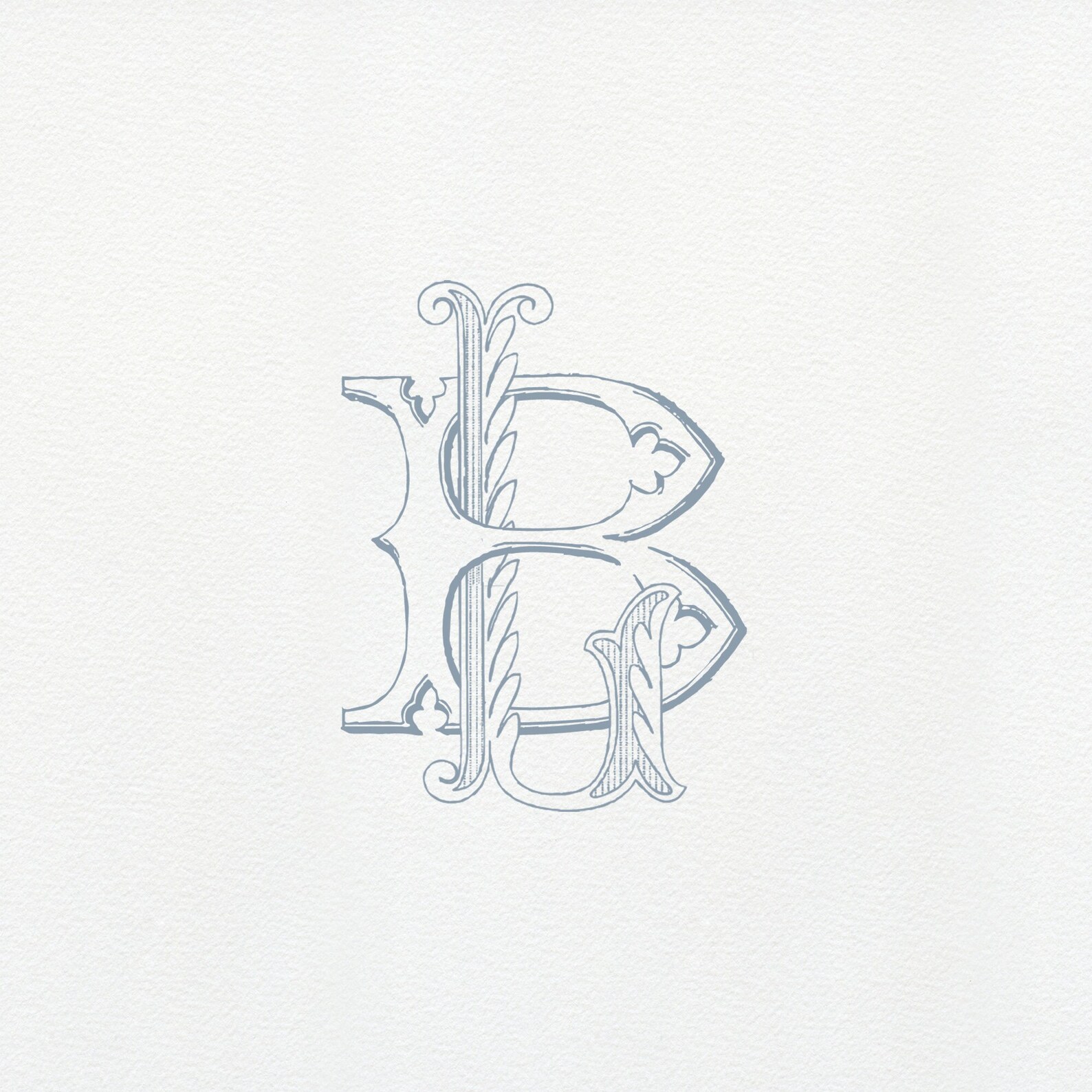 LB Classic Monogram Wedding Monogram Vintage Monogram - Etsy