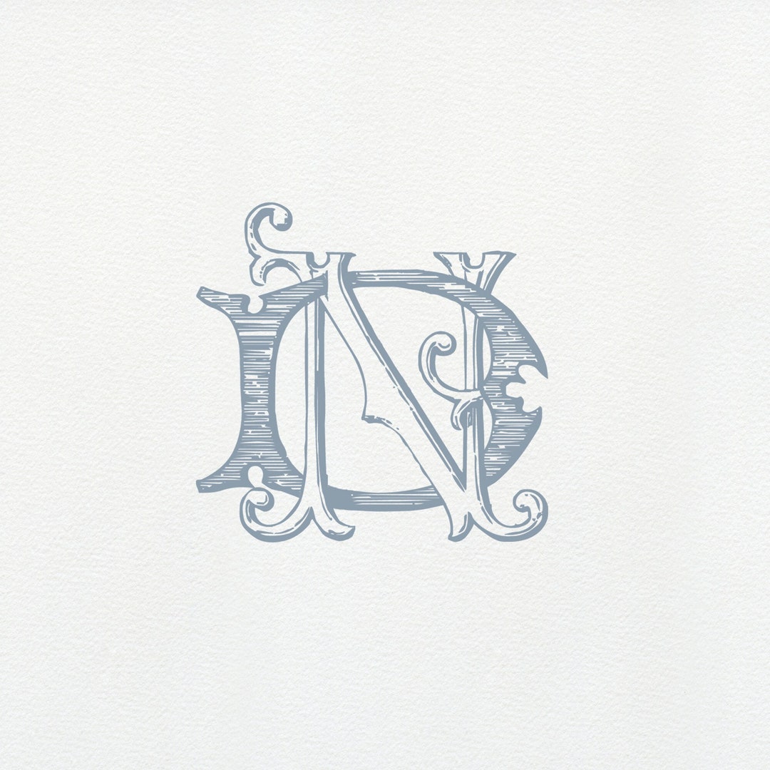 DN ND Monogram · Wedding Monogram · Vintage Monogram · Classic ...