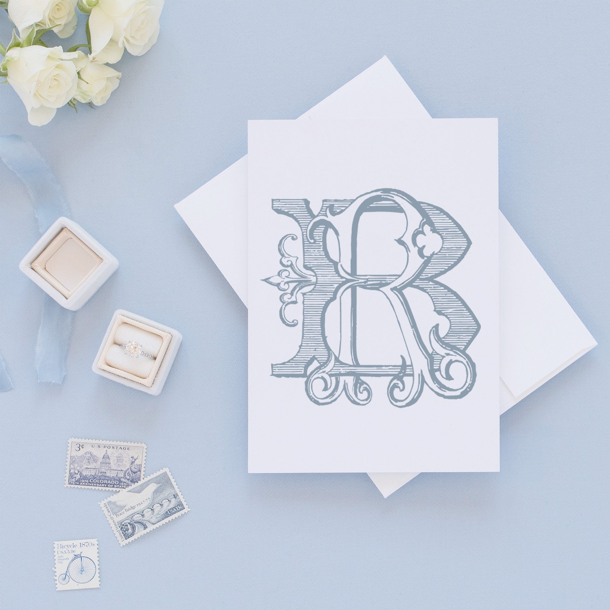 RB Vintage Wedding Monogram BR Classic Monogram Vintage - Etsy