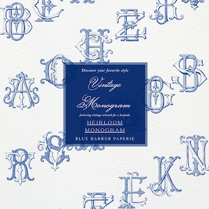 Classic Wedding Monogram · Vintage Monogram · Digital Duogram - Etsy