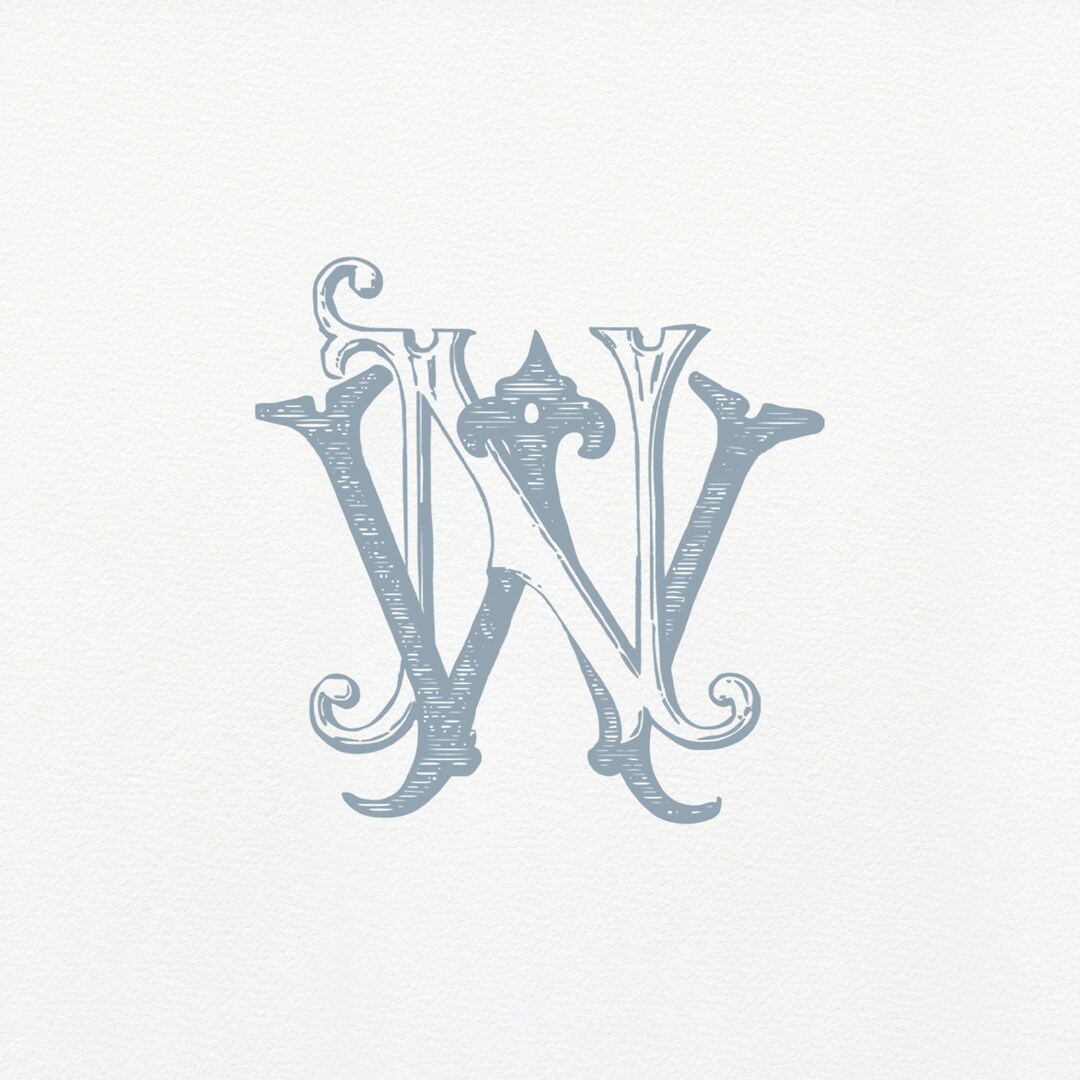 NW Classic Monogram | WN Vintage Monogram | Duogram - Etsy