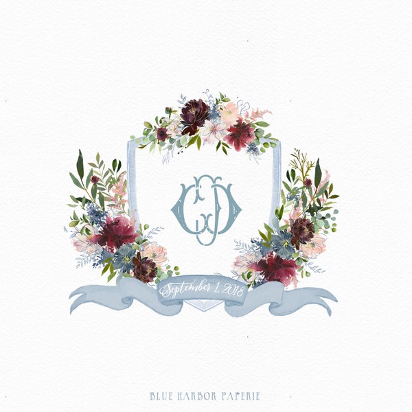 Watercolor Monogram - Etsy