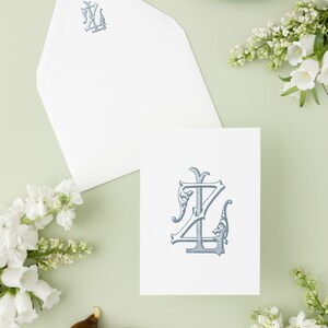 LZ Vintage Monogram ZL Duogram LZ Classic Wedding Monogram Interlocking ...