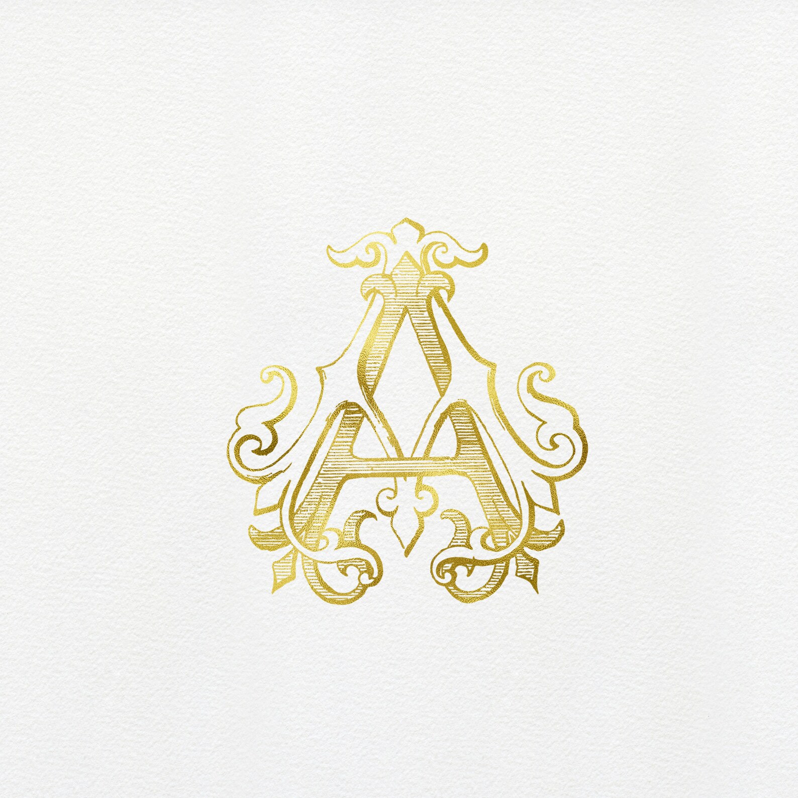 AA Classic Monogram A Wedding Monogram Vintage Monogram - Etsy