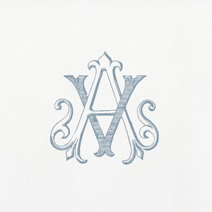 AV Vintage Monogram · VA Duogram · AV Classic Wedding Monogram ...