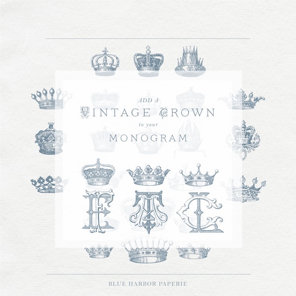 Monogram Crown - Etsy