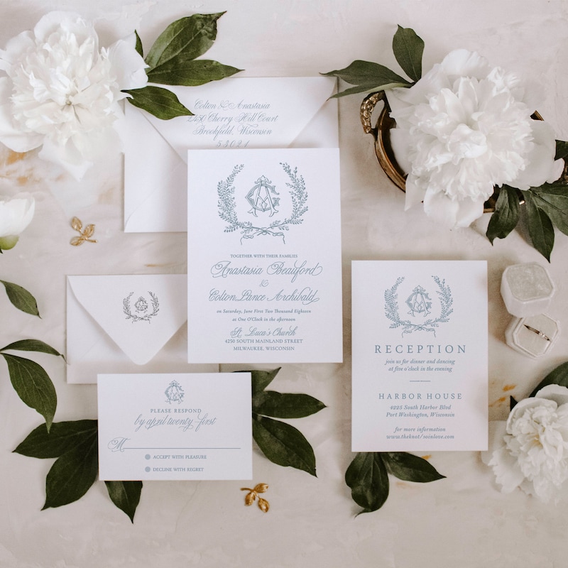 Monogram Invitation - Etsy