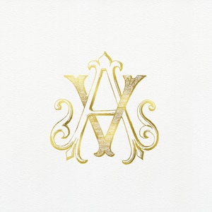 AV Vintage Monogram · VA Duogram · AV Classic Wedding Monogram ...