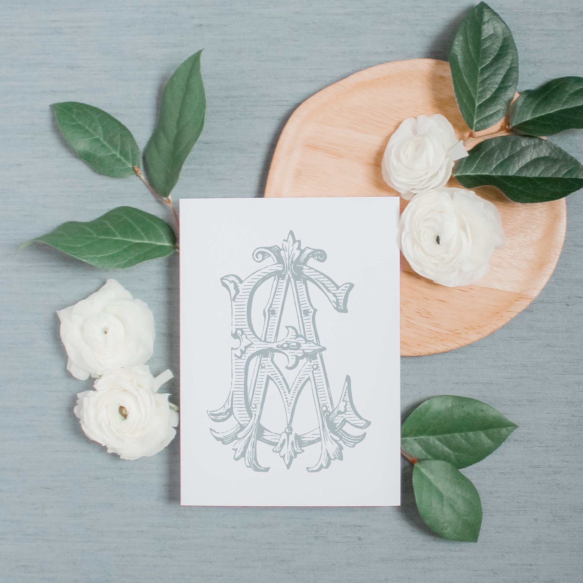 Vintage AE/EA Interlocked Monogram: Classic Wedding Duogram (digital ...