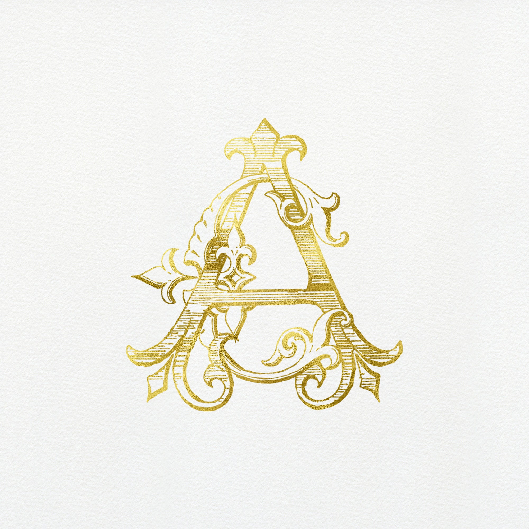 AC Vintage Wedding Monogram CA Classic Monogram Vintage | Etsy