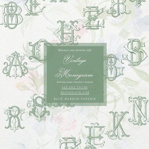 Classic Wedding Monogram · Vintage Monogram · Digital Duogram - Etsy