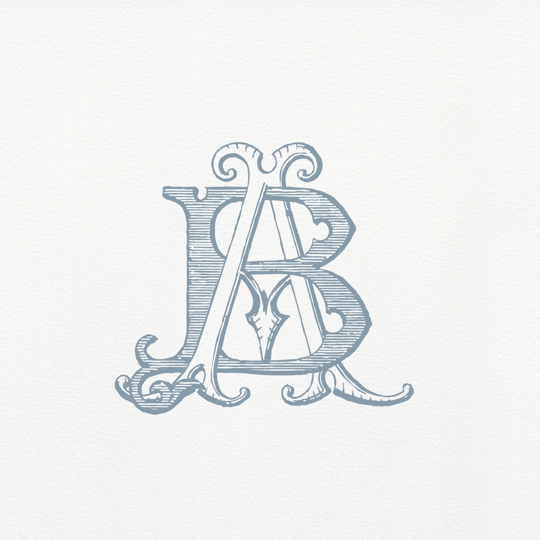 AB Vintage Monogram · BA Duogram · AB Antique Classic Wedding Monogram ...