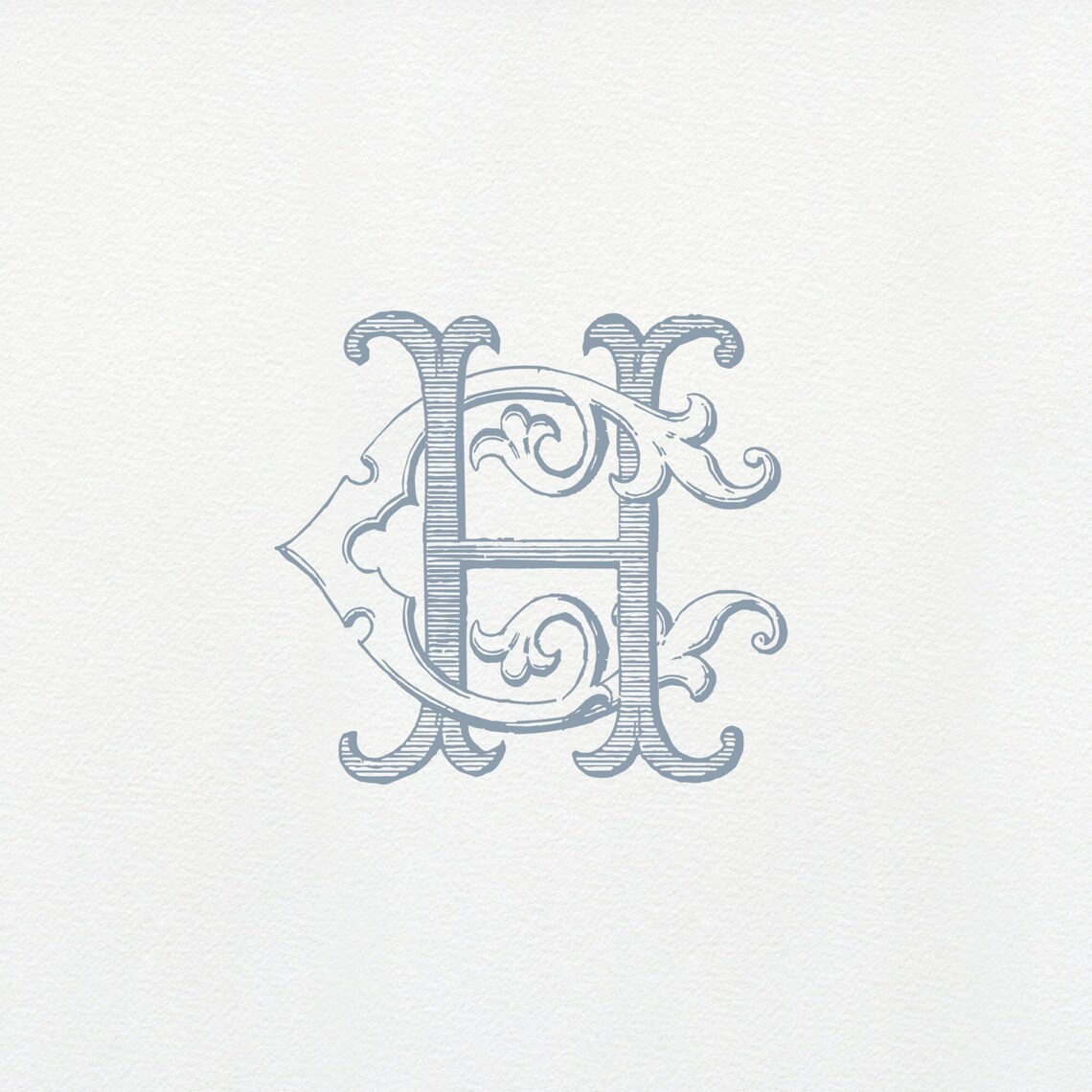 CH Vintage Wedding Monogram HC Classic Monogram Vintage - Etsy