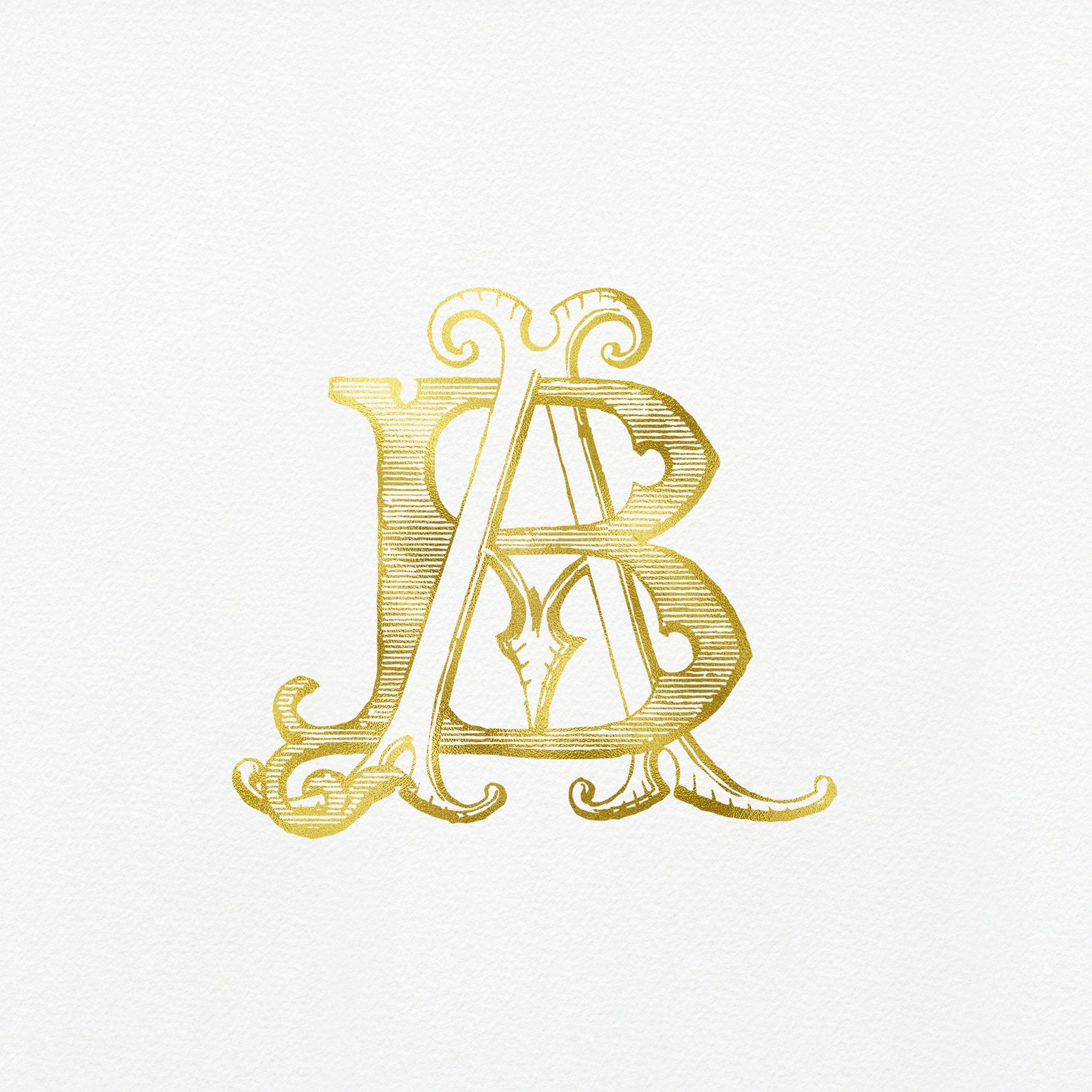 AB Vintage Monogram BA Duogram AB Antique Classic Wedding Monogram ...