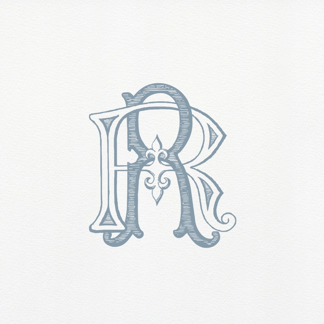 RR Vintage Monogram · R Duogram · Rr Classic Wedding Monogram ...