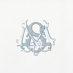 MS Vintage Monogram SM Duogram MS Classic Wedding Monogram Interlocking ...
