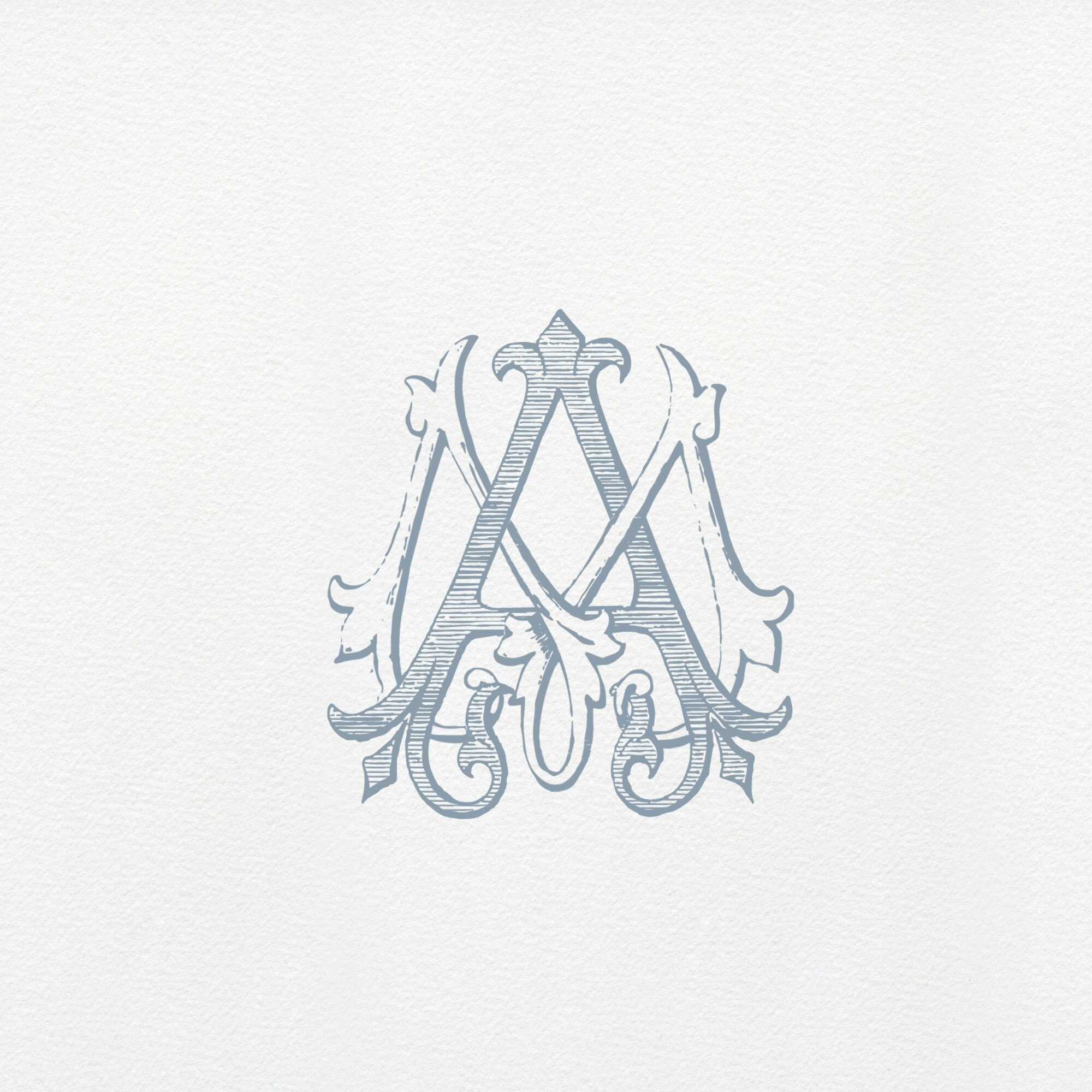 AM Classic Monogram MA Wedding Monogram Vintage Monogram - Etsy