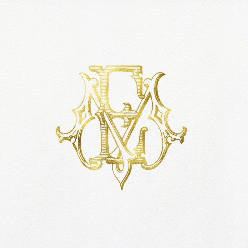 EM Classic Monogram | ME Vintage Monogram | Duogram - Etsy