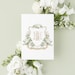 Neutral White Floral Watercolor Wedding Crest Monogram Logo - Etsy