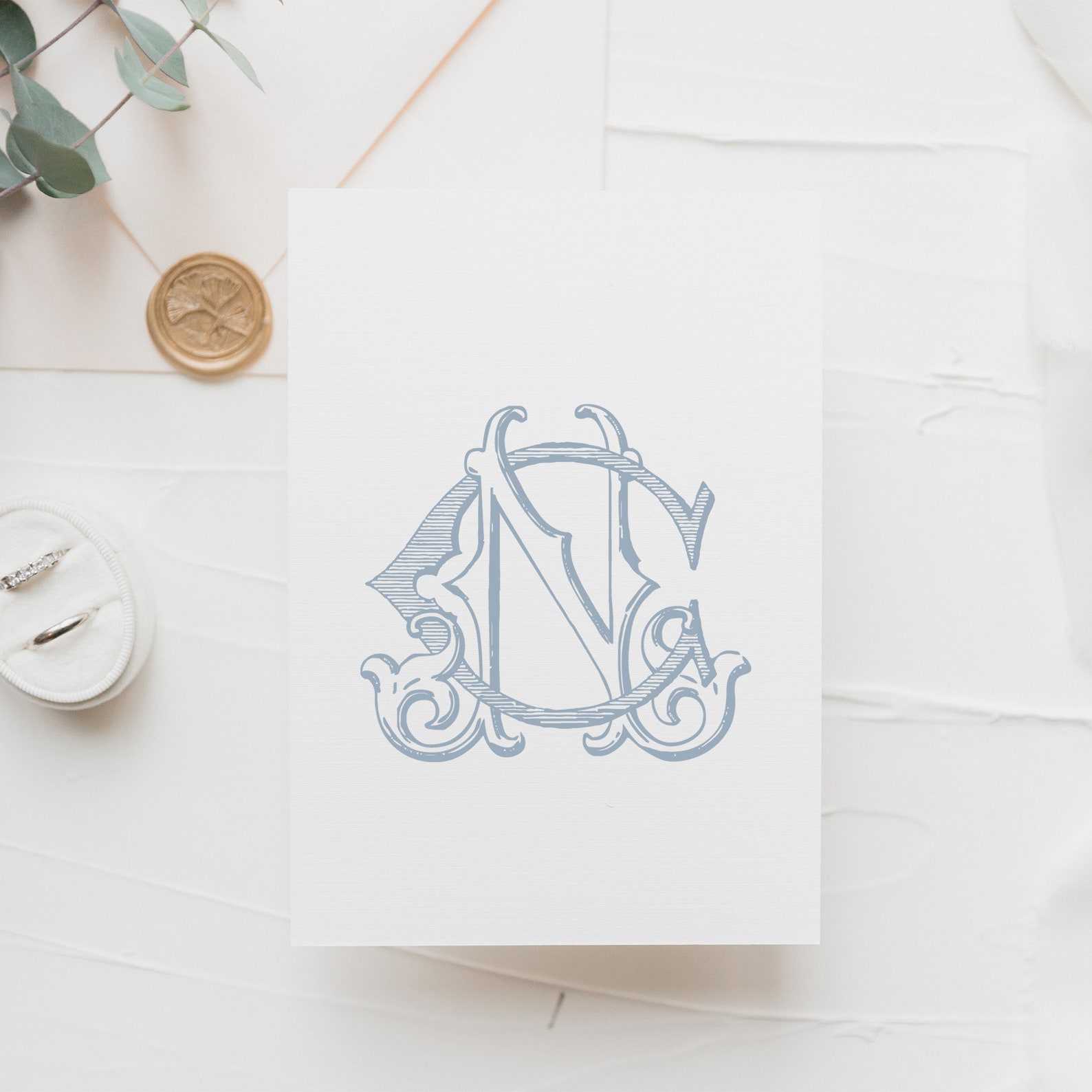 CN Vintage Monogram NC Duogram CN Antique Classic Wedding - Etsy