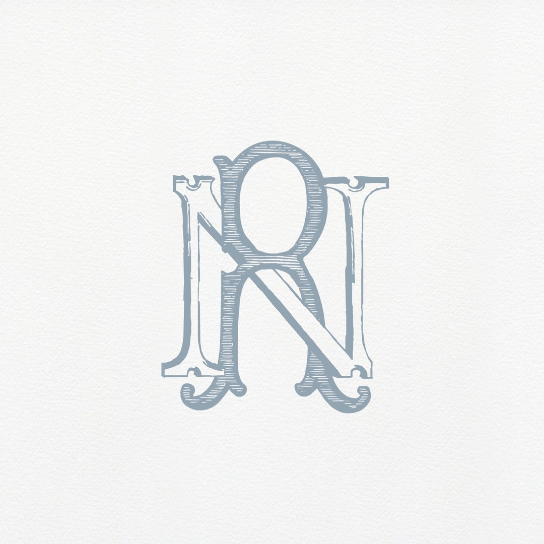 NR / RN Monogram · Wedding Monogram · Vintage Monogram · Classic ...