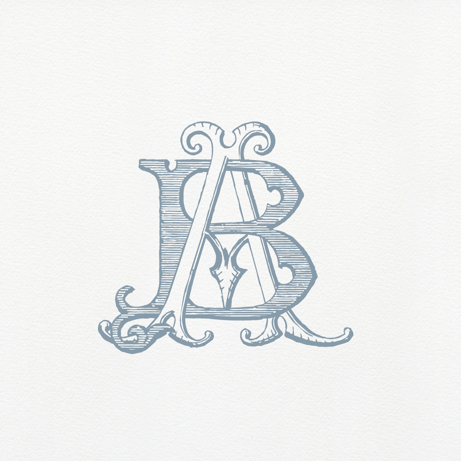 AB Vintage Monogram BA Duogram AB Antique Classic Wedding Monogram ...